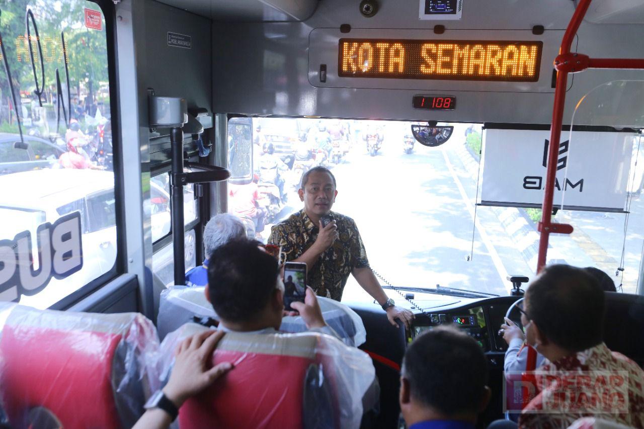 Luncurkan Bus Listrik Semarang, Mas Hendi: Punya Fitur Kecerdasan ...